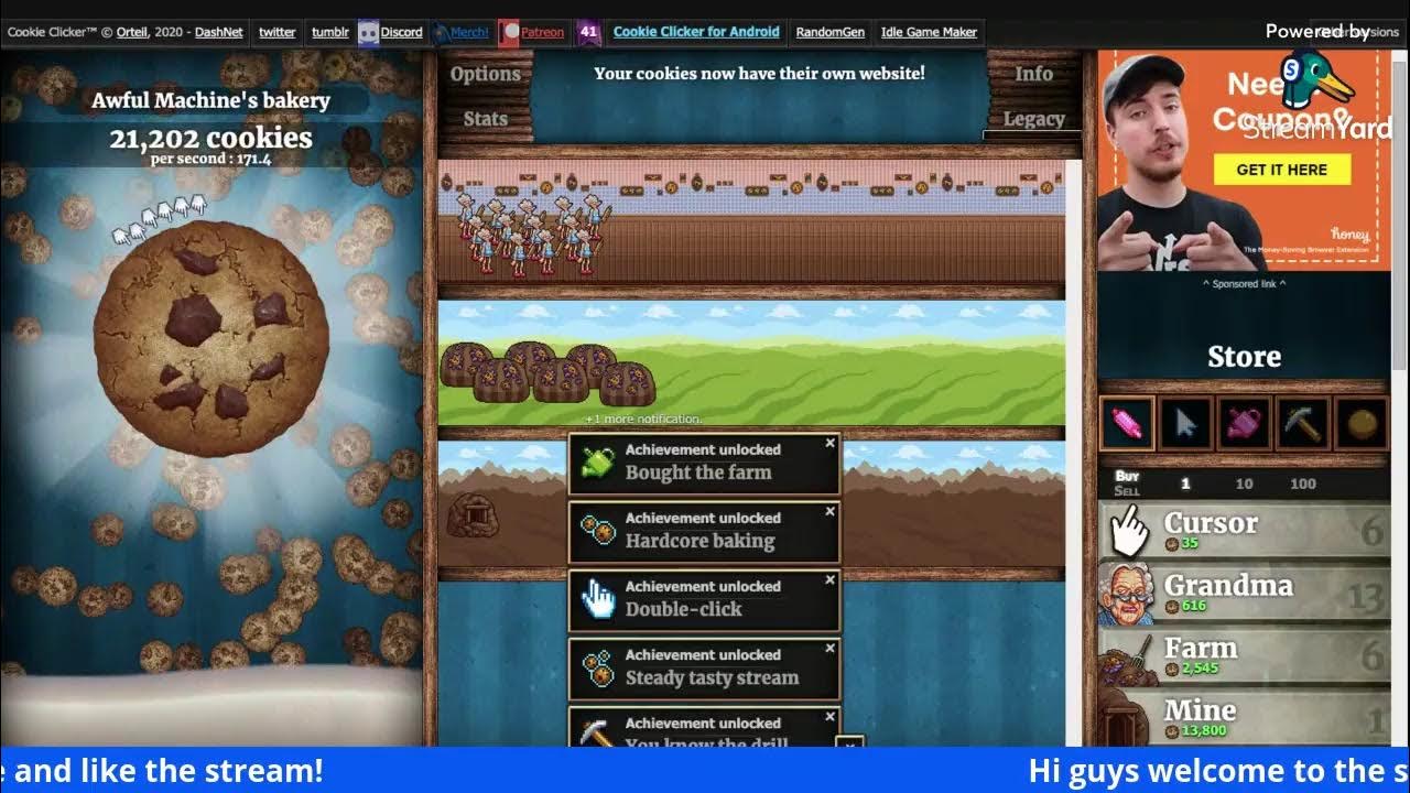 Cookie Clicker Gameplay Interactive streamer - YouTube