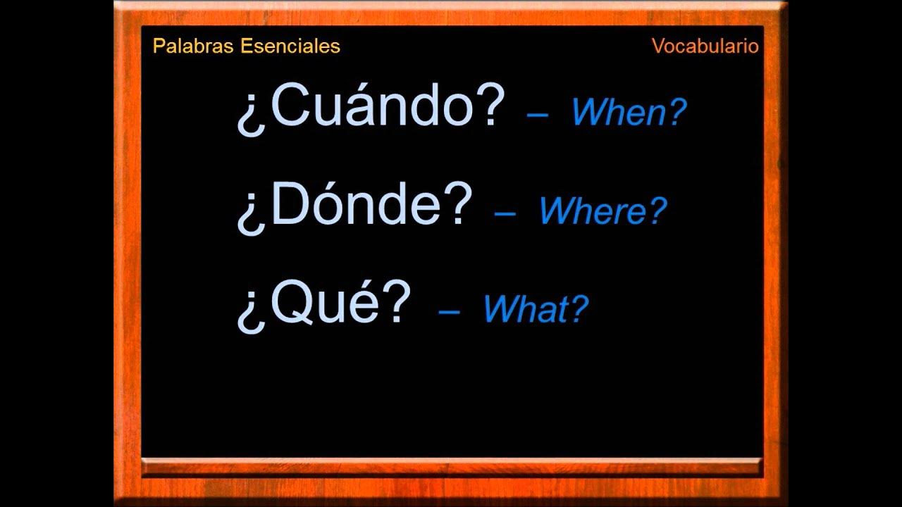 Essential Words in Spanish | Learn Spanish | Palabras en Español | free ...