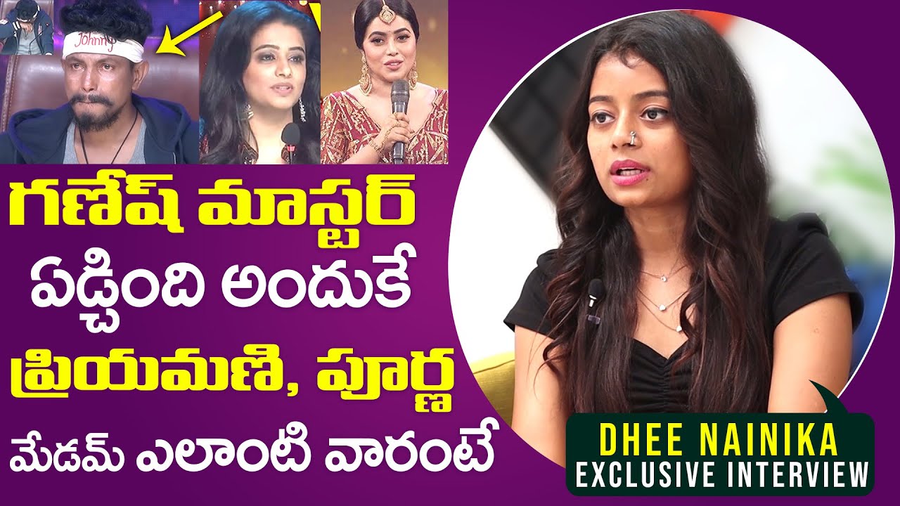 Dhee 13 Nainika about Dhee Judges Ganesh Master, Priyamani and Poorna ...