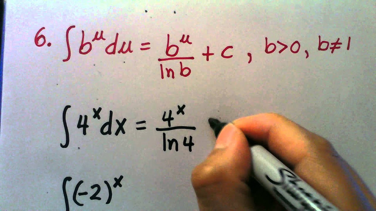 Integrales: Integral de un exponente - YouTube
