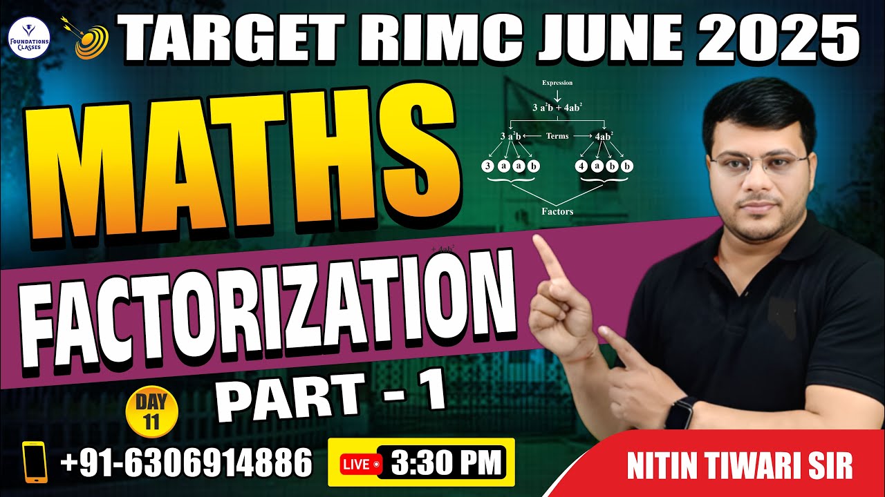 Factorization Part-1|RIMC June 2025 |RIMC Online Coaching Classes ...