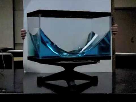 Centrifugal Force on Rotating Water Container - YouTube
