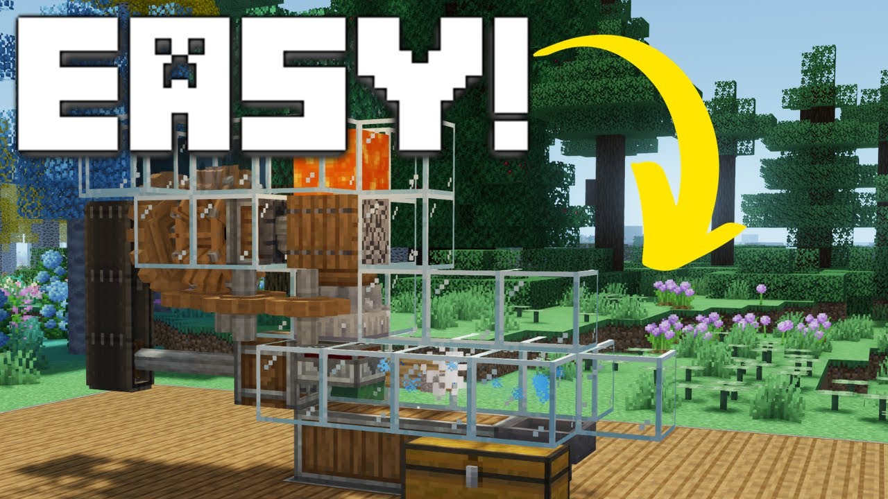 Minecraft Create Auto Iron Farm! - YouTube