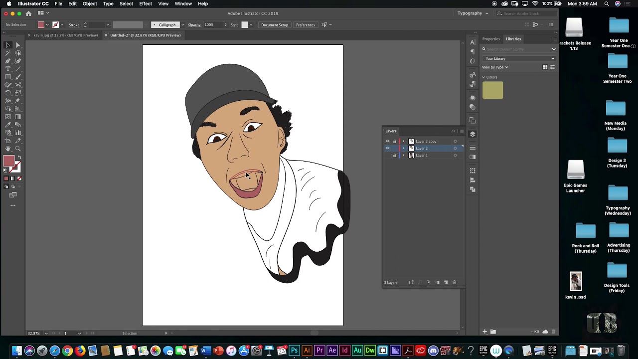 How to Draw yourself in illustrator - YouTube
