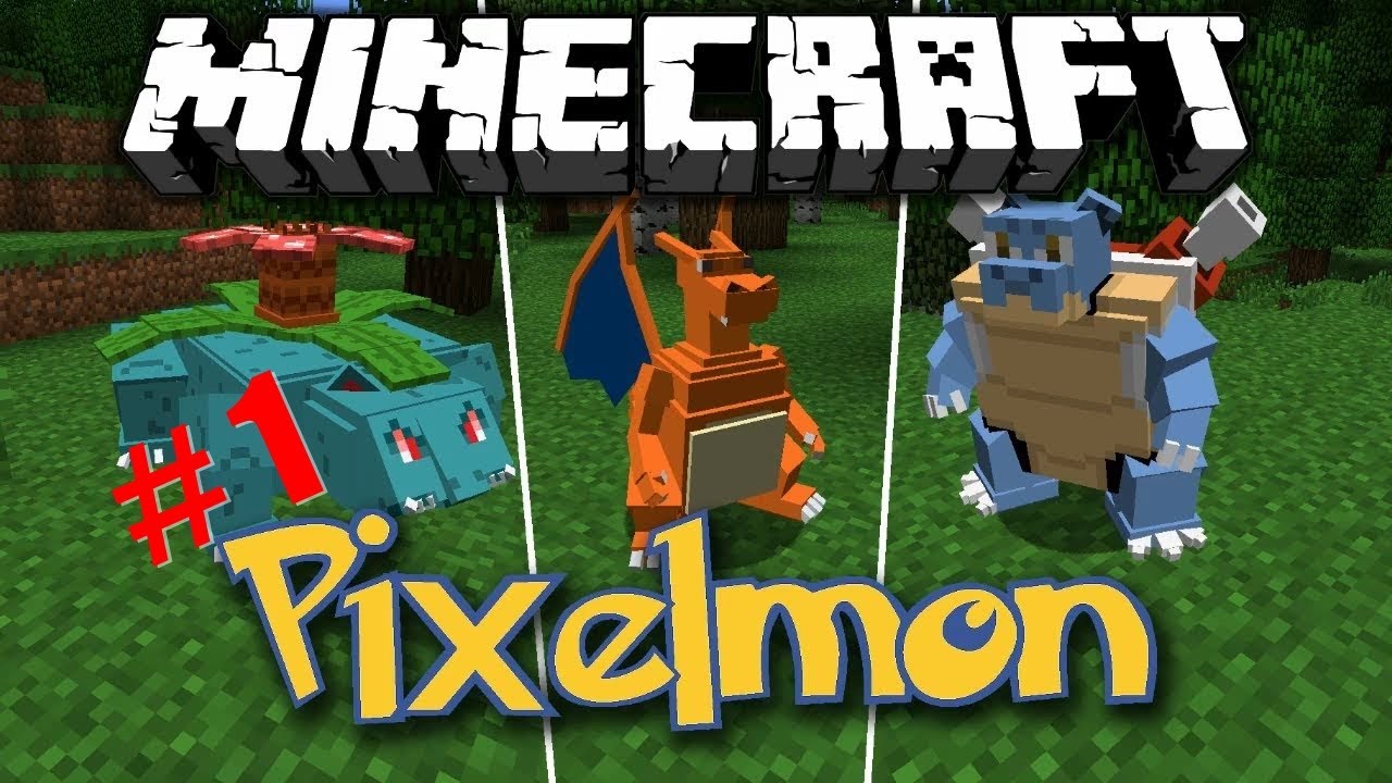 minecraft pixelmon ตอนที่ 1 โปเกม่อนตัวแรก - YouTube