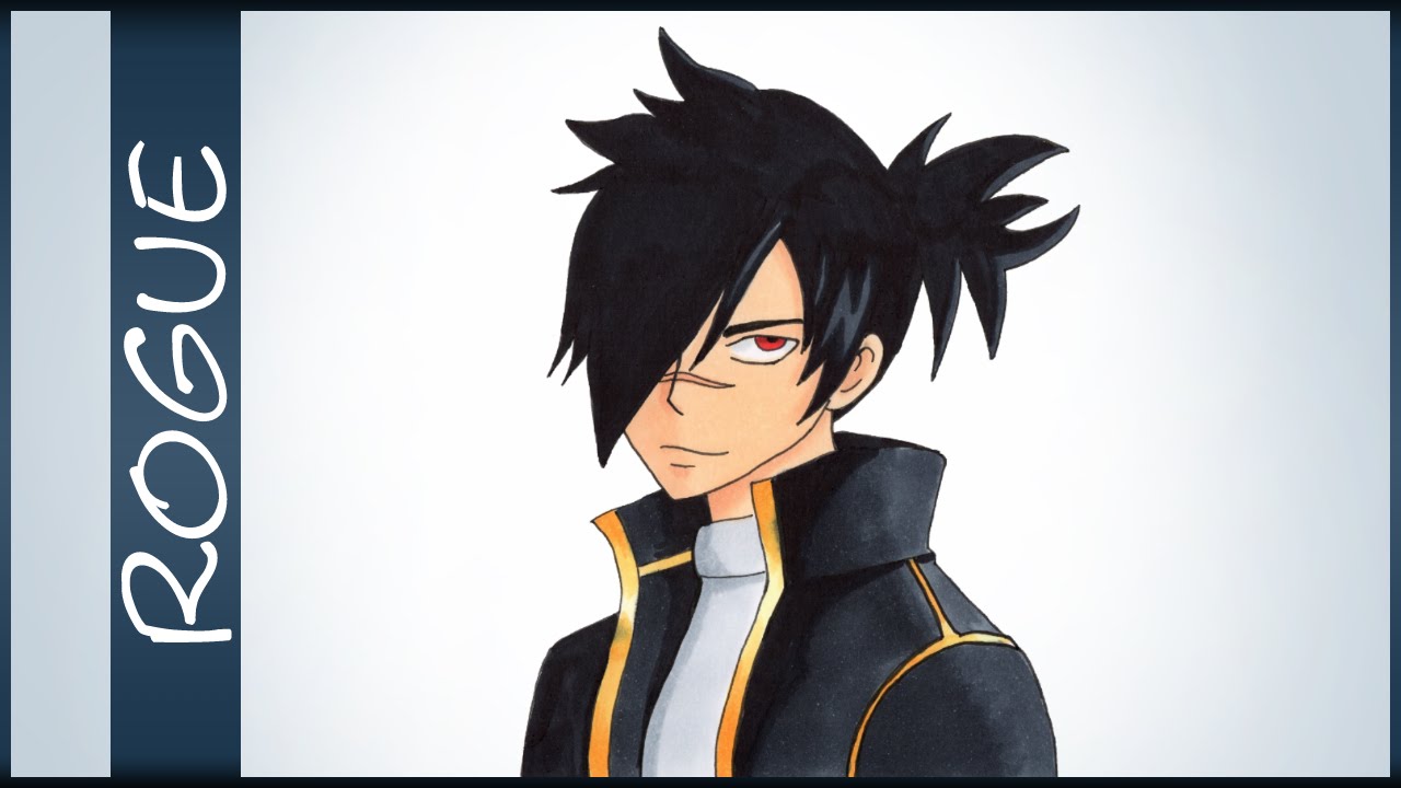 Speed Drawing - Rogue Cheney de Fairy Tail [COPIC] - YouTube