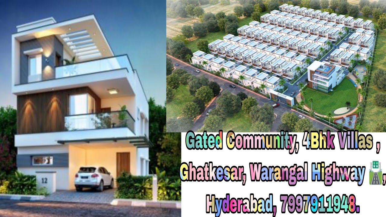 Gated Community || 4Bhk Triplex Villas For Sale || Ghatkesar ...