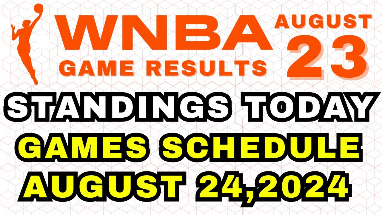 WNBA STANDINGS TODAY AUGUST 23 | WNBA SCHEDULE AUGUST 24 | WNBA GAME ...