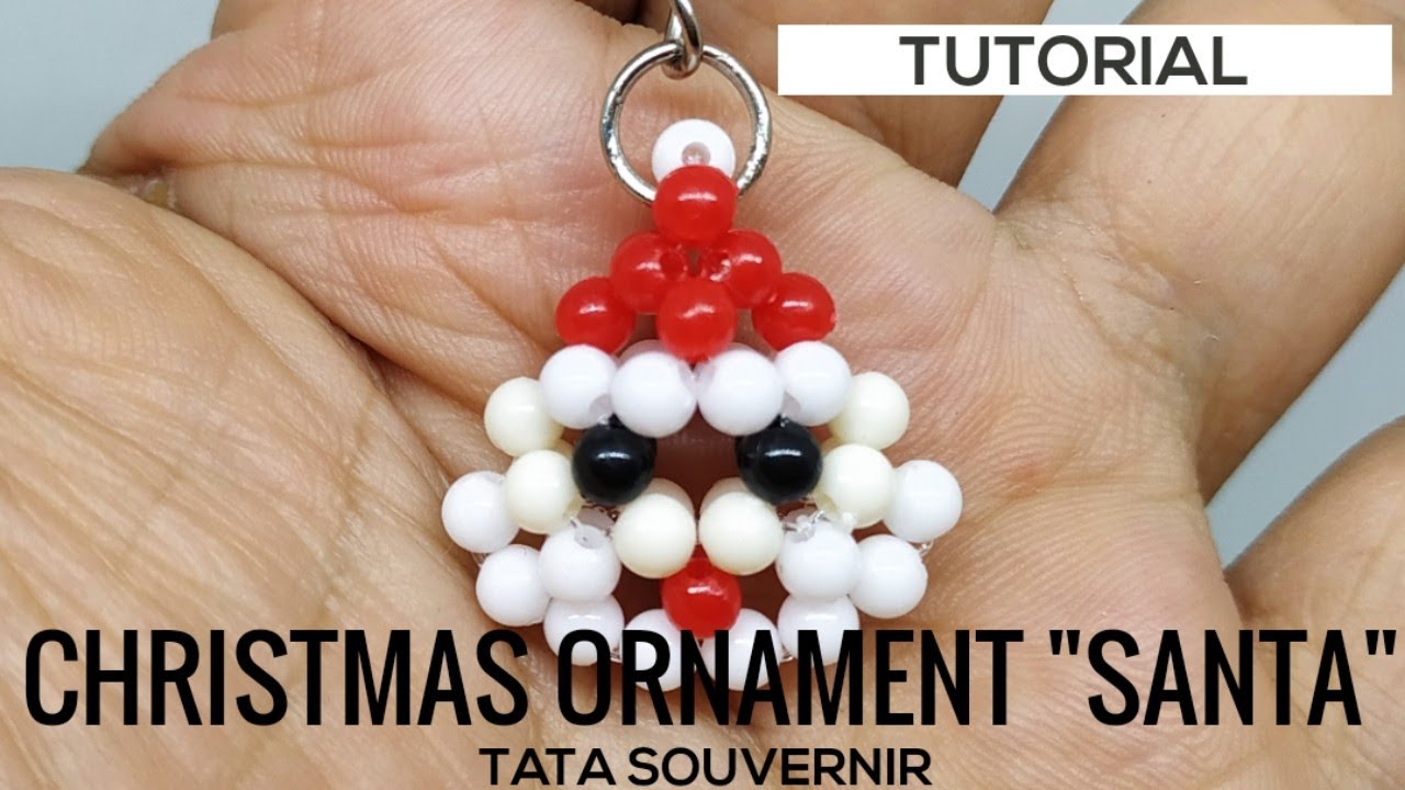 How to Bead Christmas accesories: Santa Keychain Type 1 - YouTube