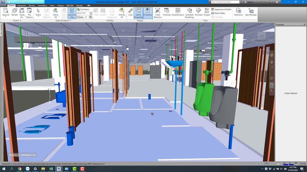 MEPF Combine (Factory concept using revit) - YouTube