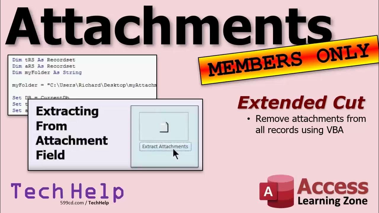 Attachments EXTENDED CUT MEMBERS ONLY Save Attachments to Files with VBA - Loop Thru All ...