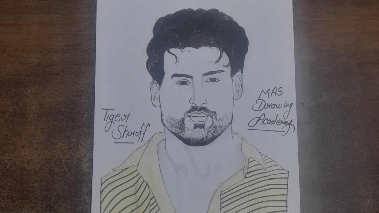How to draw Tiger shroff pancil face sketch - Tiger shroff face sketch ...