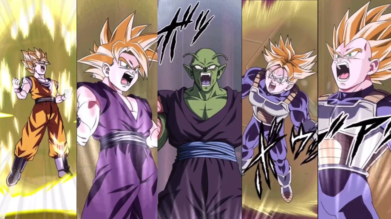 【Dokkanbattle 46】NEW Z FIGHTERS LR SSJ GOKU SUPER ATTACKS, ACTIVE SKILL ...