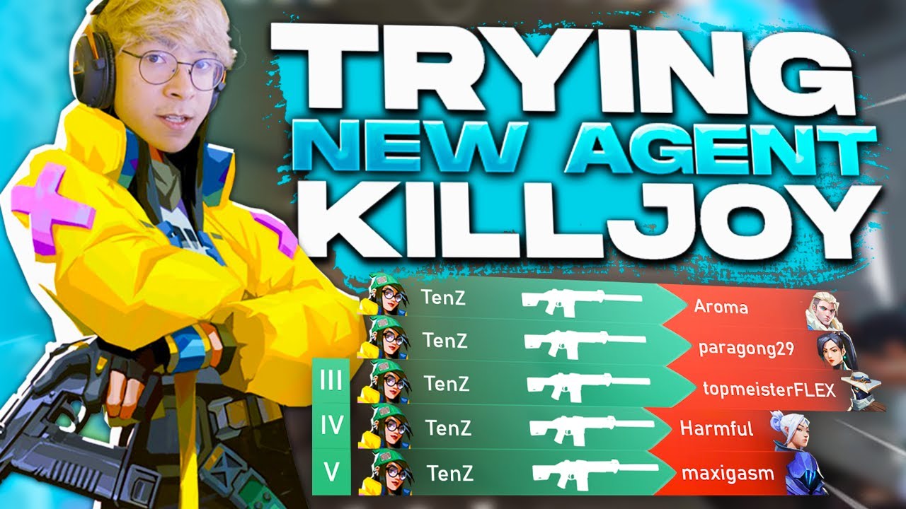 C9 TenZ TRIES OUT NEW AGENT KILLJOY FOR THE FIRST TIME EVER !!! - YouTube
