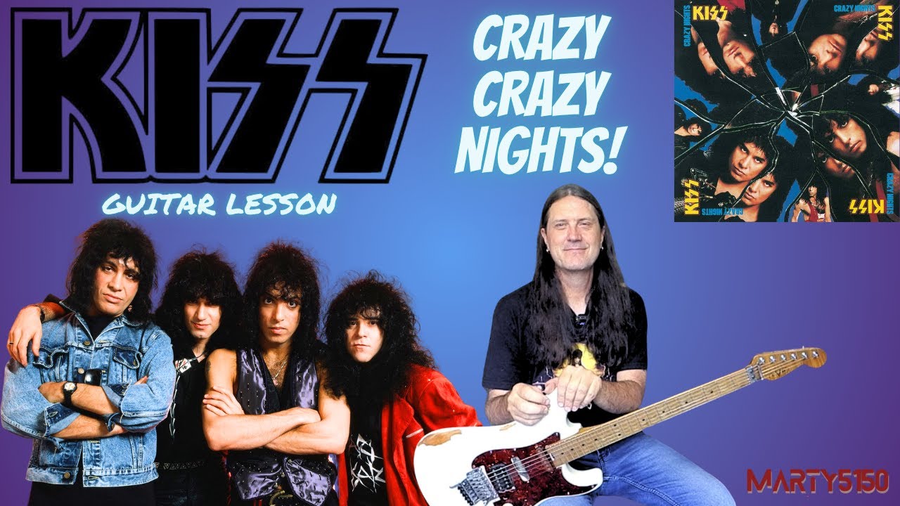 How To Play Crazy Crazy Nights By KISS - Guitar Lesson - Paul Stanley ...