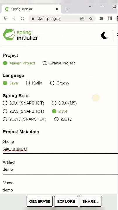 Spring Initializr Springboot Framework Creation Eclipse Youtube