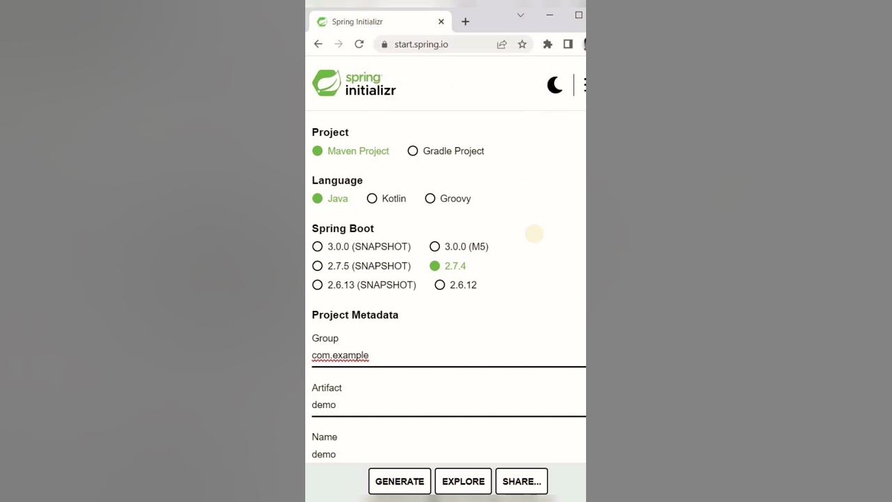 Spring Initializr Springboot Framework Creation Eclipse Youtube