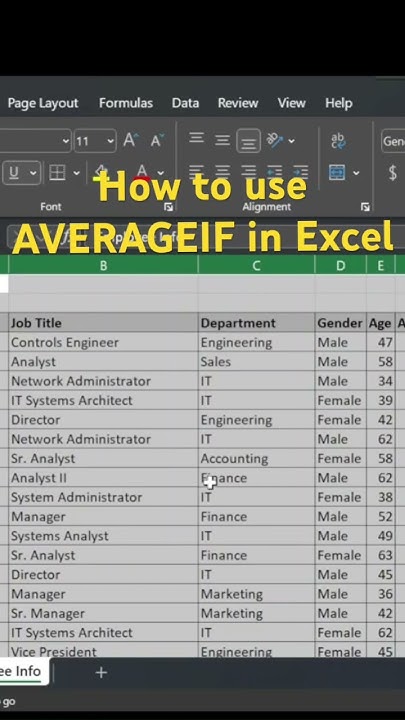 MS Excel - How to use AVERAGEIF to average values based on value criteria [Need 2 Know] #excel ...