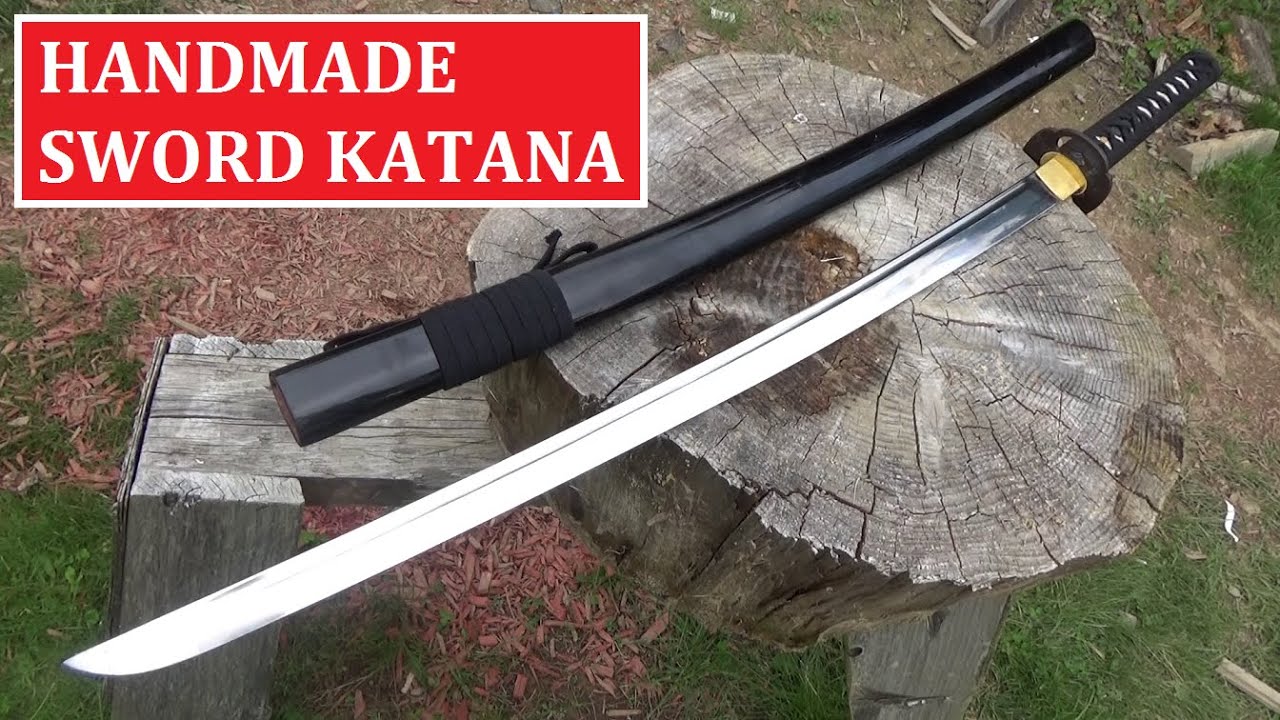 Handmade Sword Samurai Katana Slays Bottles - Big Steel - YouTube