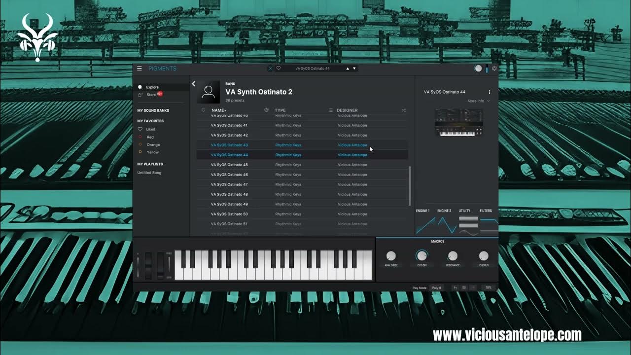 Free Presets for Arturia Pigments - Synth Ostinato 2 - Vicious Antelope Patches Walkthrough ...