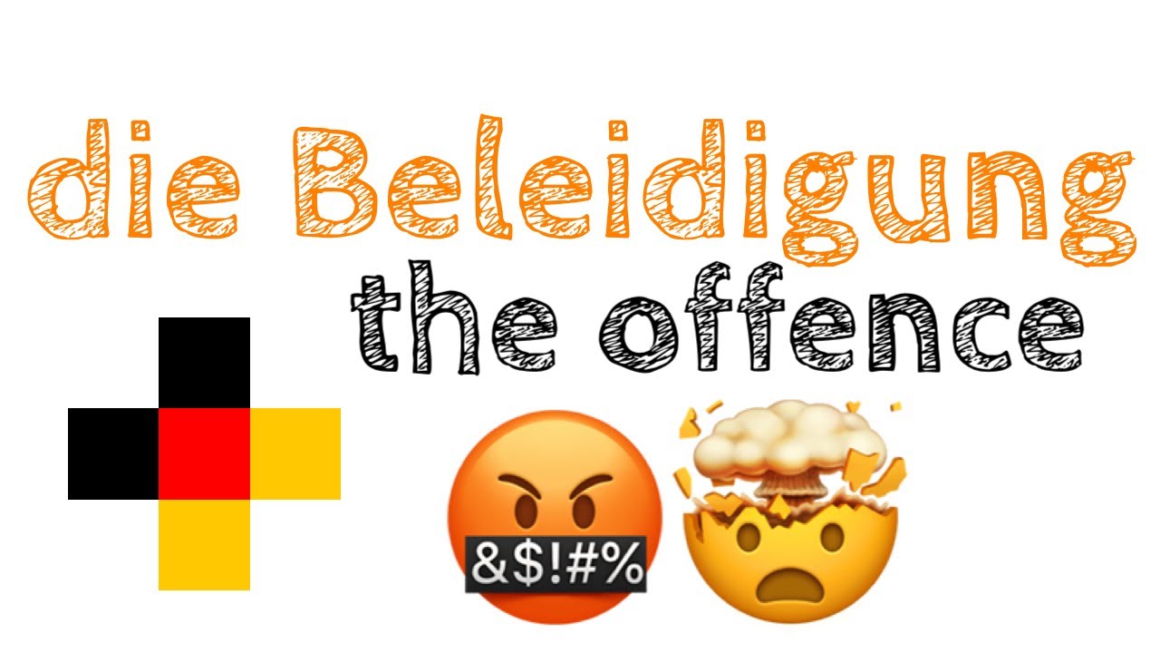 Lerne Deutsch: die Beleidigung + 30 Sätze + Übersetzung in den ...