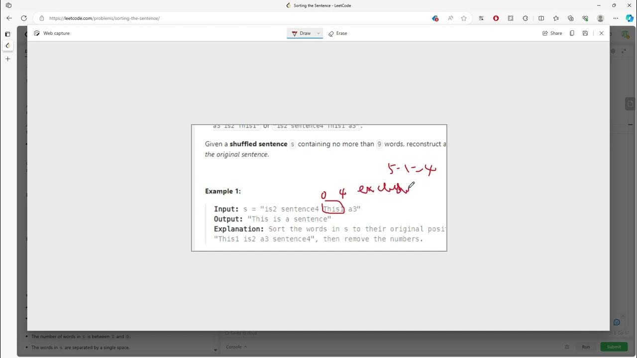 LeetCode 1859 | Sorting the Sentence | HashMap | Array | Java - YouTube