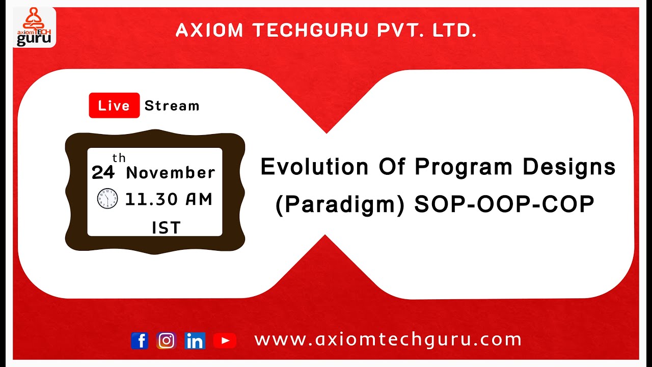 Evolution of Program Designs: SOP ️ OOP ️ COP - YouTube