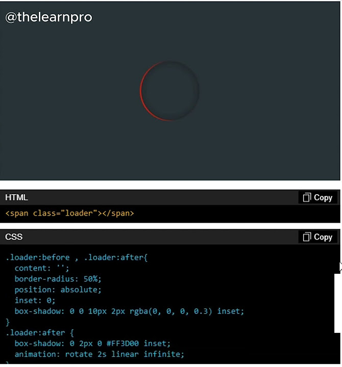 HTML | CSS | Loader Animation | Interactive Component | UI design | #shorts #ui #uidesign - YouTube