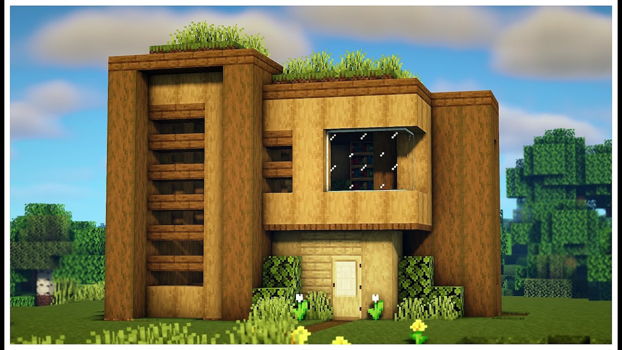 Minecraft How To Build A Modern Wooden House Tutorial YouTube minecraft-how-to-build-a-modern-wooden-house-tutorial-youtube
