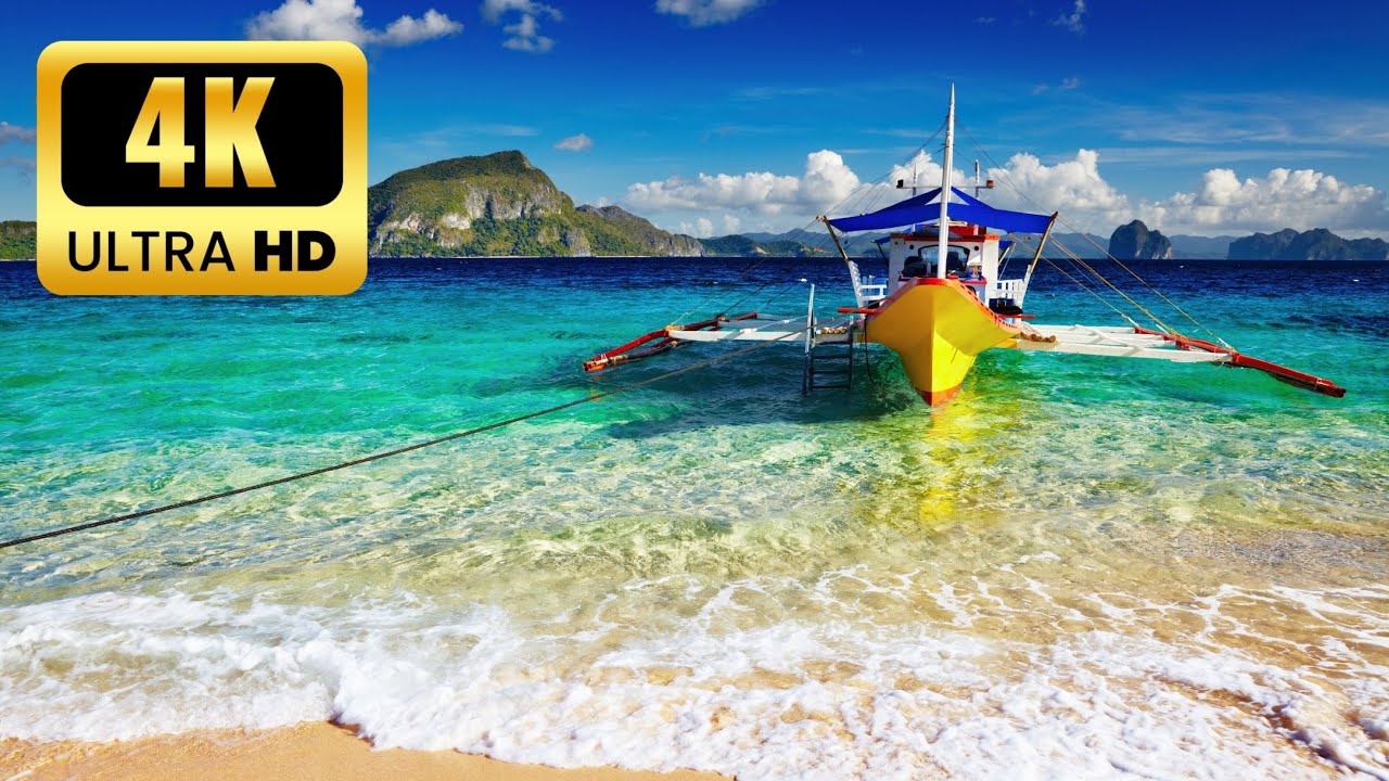 4K🌴🌊 - Relaxing Ocean Waves sounds🌊🌴 Explore the World's Most Beautiful ...