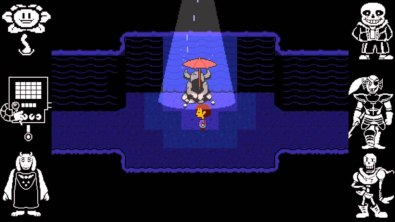 Undertale Pacifist Run Part 3- Waterfall Temmies, and Undyne Attacks ...