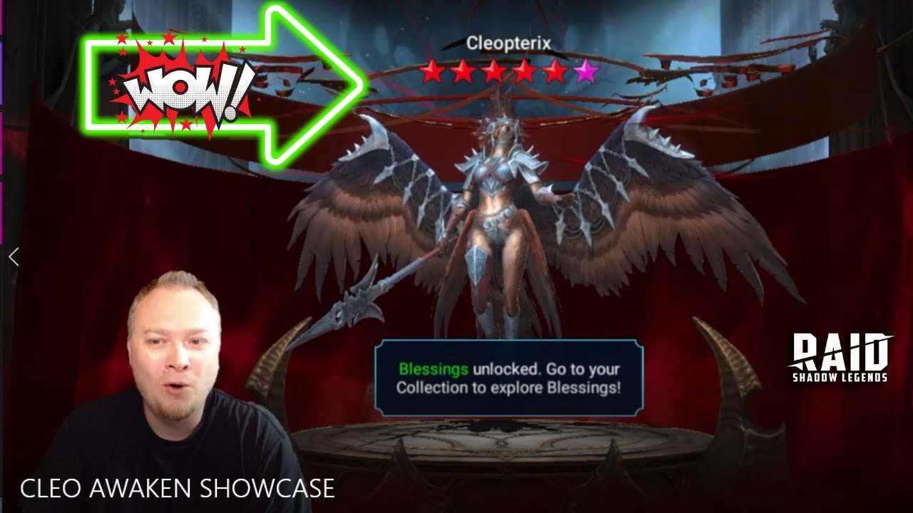 Cleopterix Level 5 Awakening Showcase!! Raid: Shadow Legends - YouTube