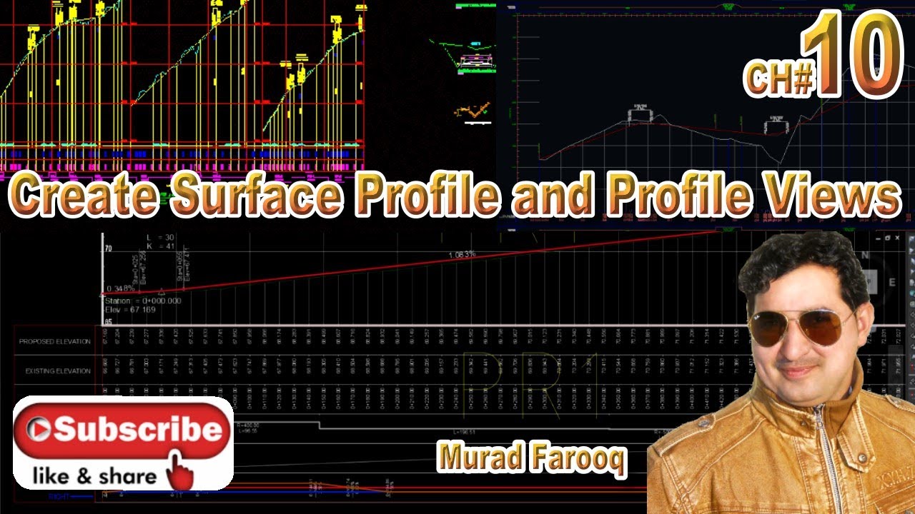 Create Surface Profile and Profile Views. CH# 10 - YouTube
