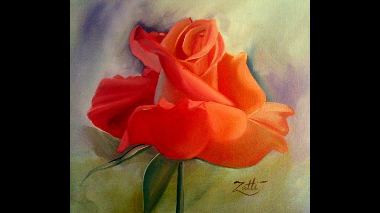 COMO PINTAR UMA ROSA - YouTube