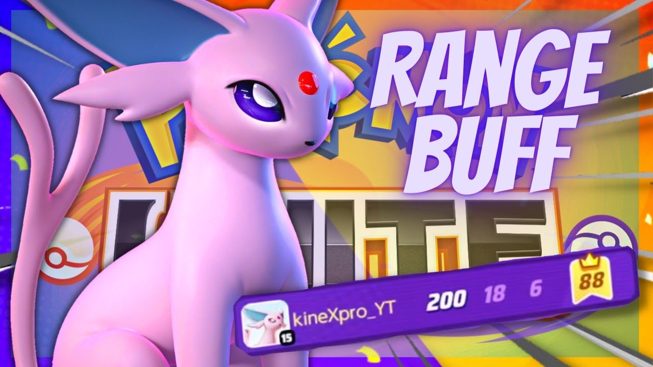 RANGE BUFF IS INSANE | ESPEON GAMEPLAY | POKÉMON UNITE | KineXpro Unite ...