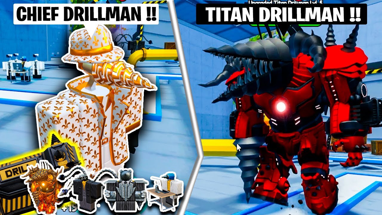 Nuevo CHIEF DRILLMAN y TITAN DRILLMAN OCULTOS ShowCase !! Roblox ...