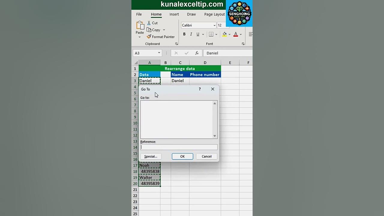 Senghorng's Excel Tips #exceltrick #excel #spreadsheet #exceltips #spreadsheetlife #exceltricks ...