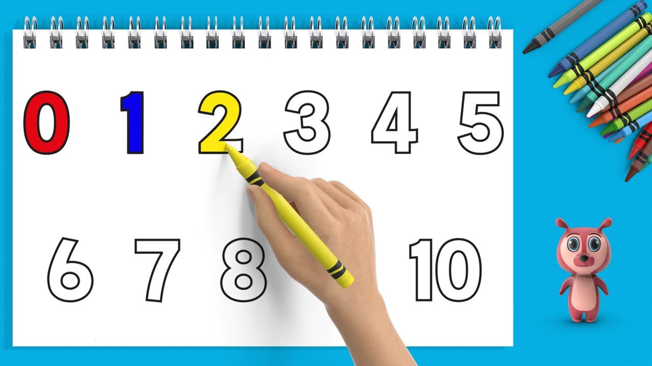 COLORING NUMBER │ Learn Number │ 0 to 10 │ Read and Write │ Counting ...