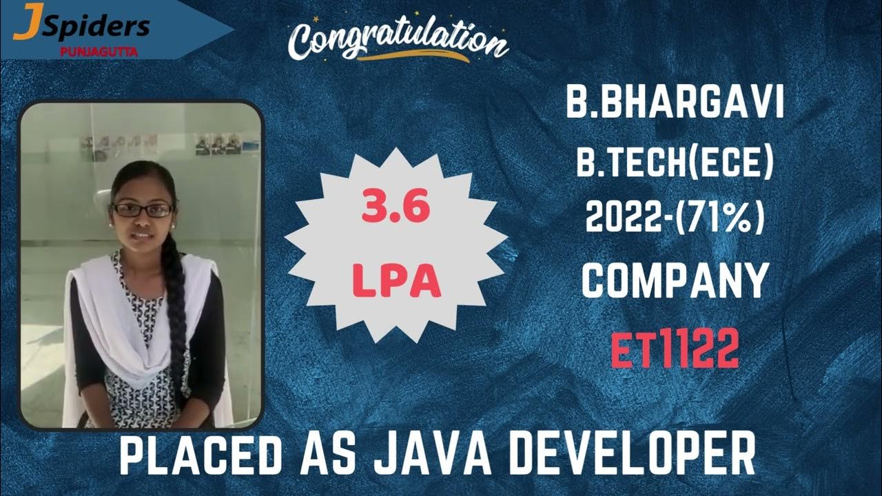 JSpiders Hyderabad Punjagutta | Student Testimonial | Java Developer ...