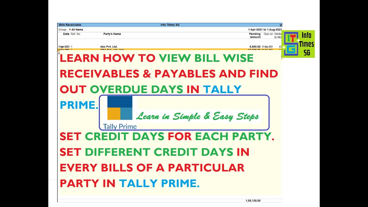 Bill Wise Details In Tally Prime Bills Payable And Receivable bill-wise-details-in-tally-prime-bills-payable-and-receivable