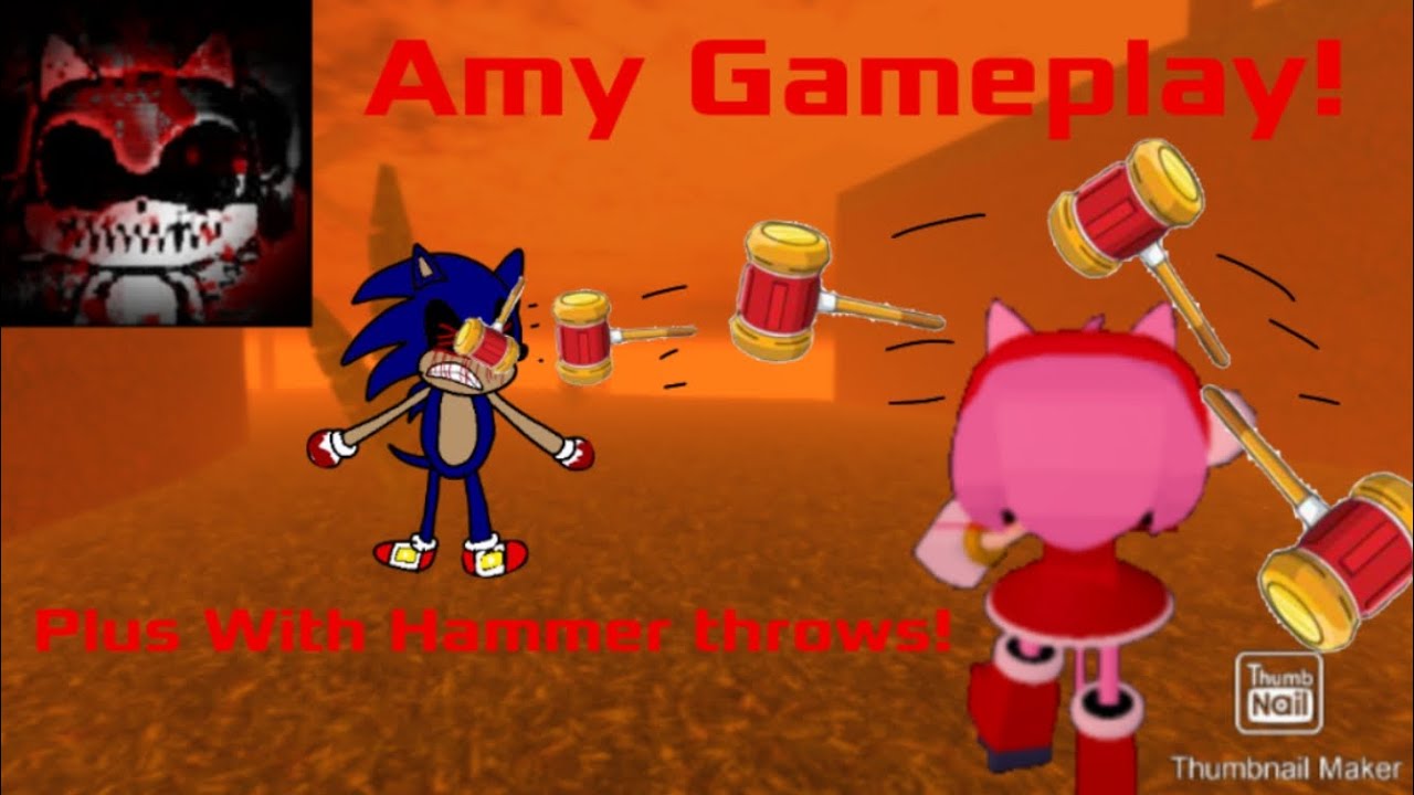 Amy Gameplay! (Plus Hammer Throws!) ( Sonic.exe the Disaster 1.0) - YouTube