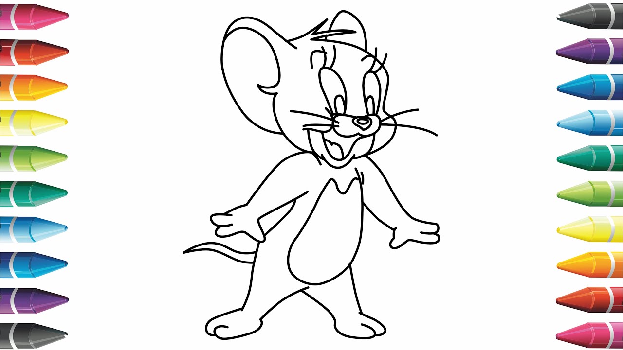 How to Draw Jery Easy Step by Step and Coloring for Beginners - YouTube