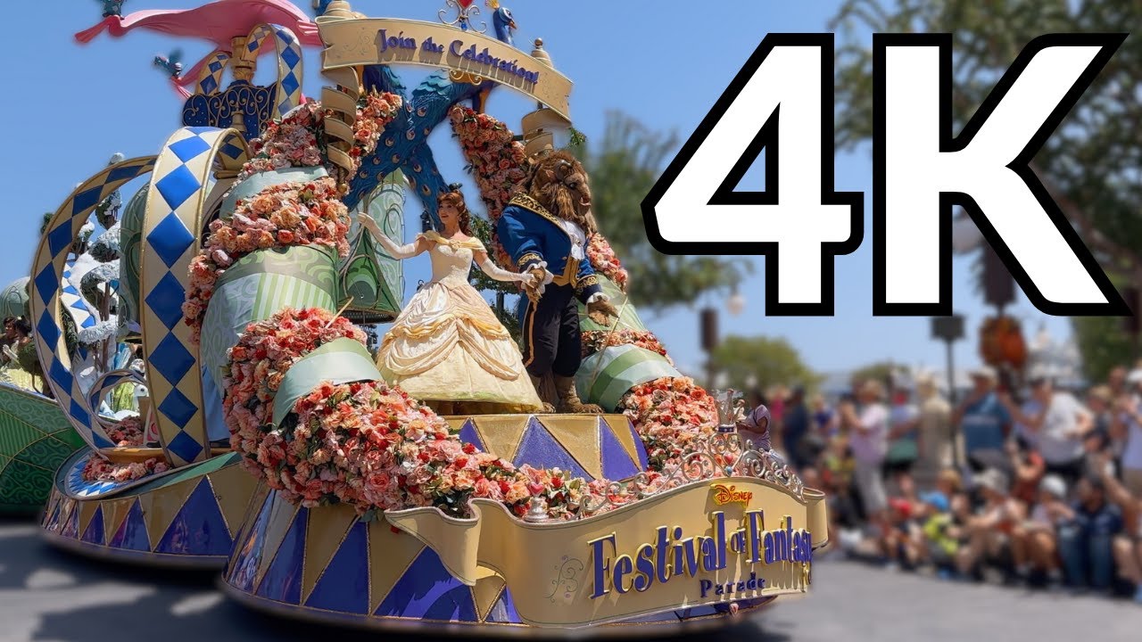 [4K] Disney World Parade l Magic Kingdom l Festival of Fantasy Parade ...