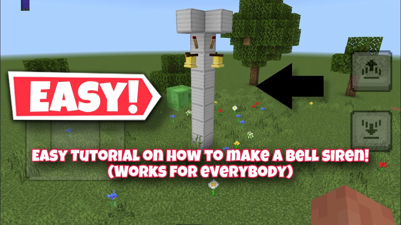 Tutorial on how to make a bell siren in minecraft! Super easy and works ...