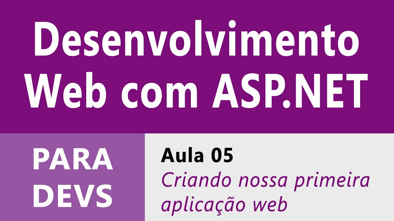 Desenvolvimento Web Com Aspnet Aula 05 Criando A Primeira Aplicação Web Com Aspnet Core
