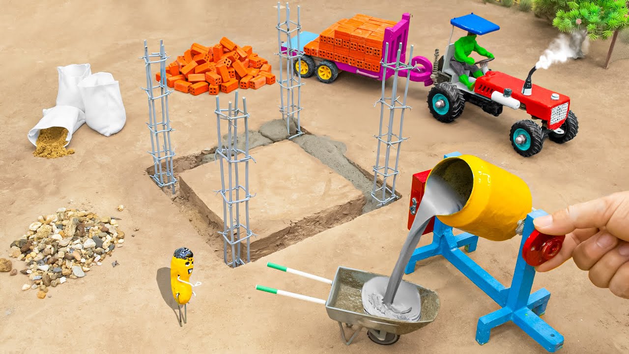 Top most creative Diy Tractor making Crane Machine sand excavato |House ...