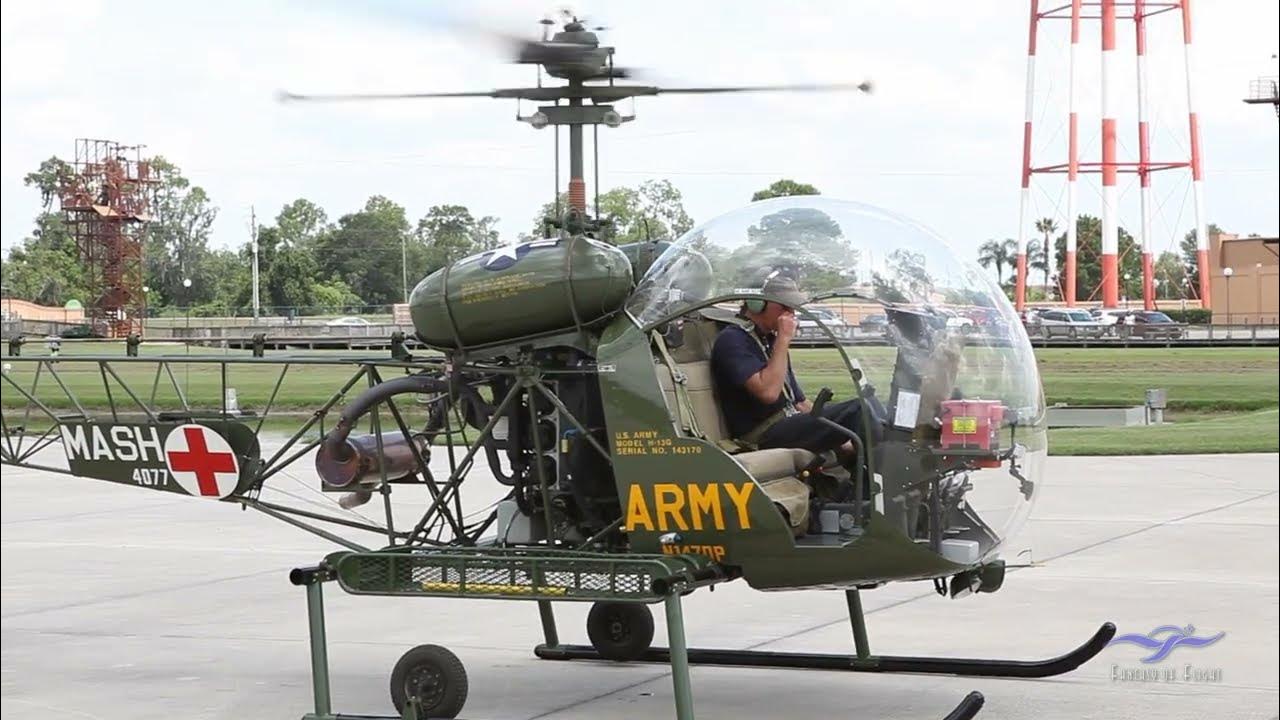 BELL 47 HELICOPTER - FLIGHT @ FANTASY OF FLIGHT - YouTube
