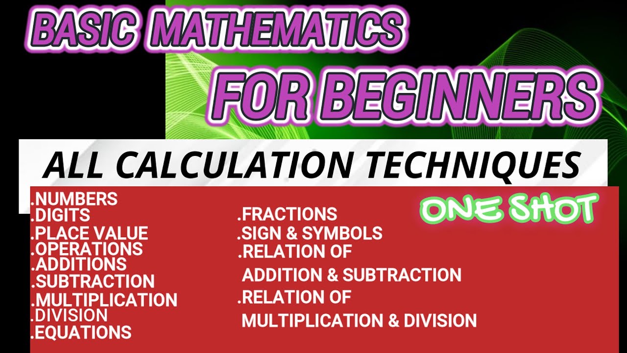 What Every Beginner Should Know About Basic MATHS to Succeed - YouTube