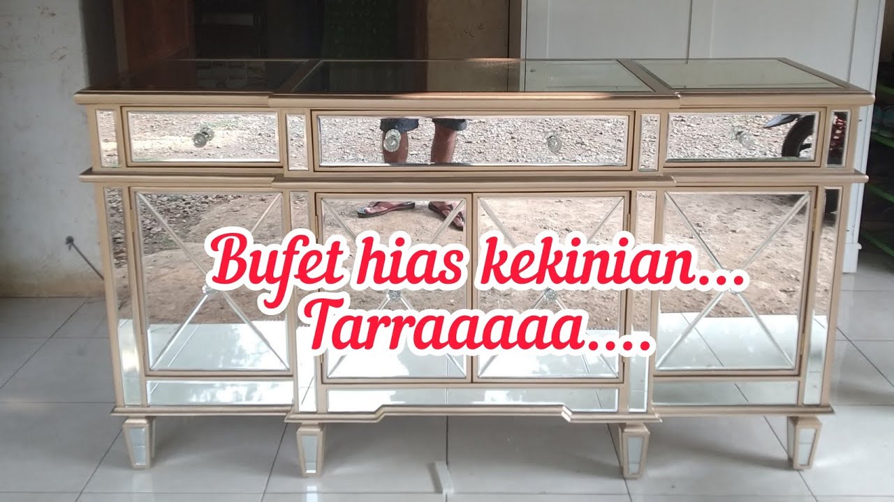 BUFET HIAS MINIMALIS FULL KACA. BUFET HIAS TERBARU KEKINIAN. - YouTube