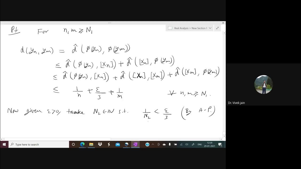 lecture 29 01 21|| Completion of Metric Space (Part B) - YouTube
